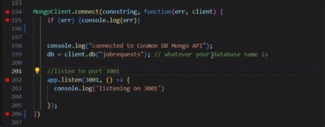 Why Is Nodejs Mongoconnect Azure Cosmos Db Not Responding