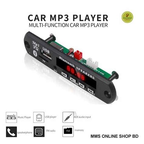 Bluetooth FM MP Player Receiver Board With Danching LED Display Car Audio Decoder Module V A