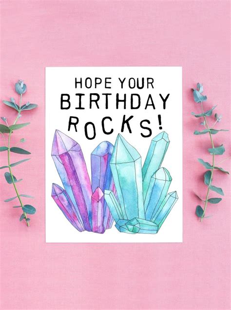 Hope Youre Birthday Rocks Card 20 Card Pack Friends Valentines Day