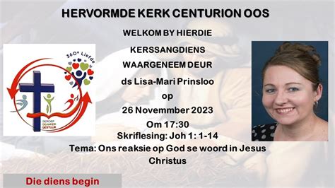 Ds Lisa Mari Prinsloo Op 26 Novemmber 2023 Om 1730 Youtube