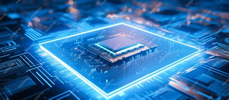 Premium Photo Microchip Semiconductor Technology Futuristic Background