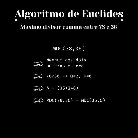 [o algoritmo de euclides] recentemente enquanto resolvia alguns