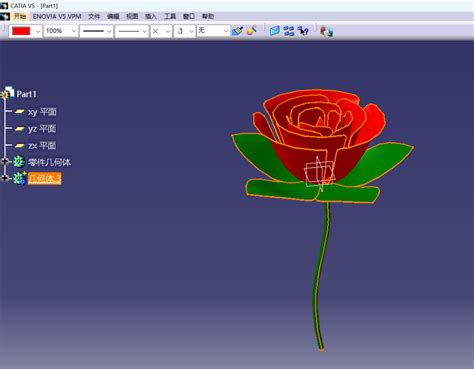 Catia入门操作案例——理工男的浪漫：如何画一支玫瑰花送给女朋友？如何画一束玫瑰花？catia玫瑰花建模图纸 Csdn博客