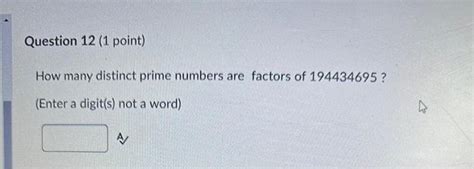 solved how many distinct prime numbers are factors of