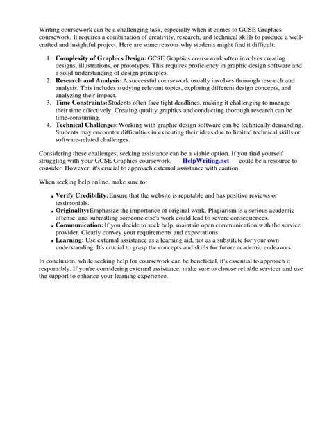 Gcse Graphics Coursework Ideas Pdf