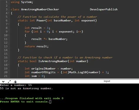 C Program To Check Armstrong Number