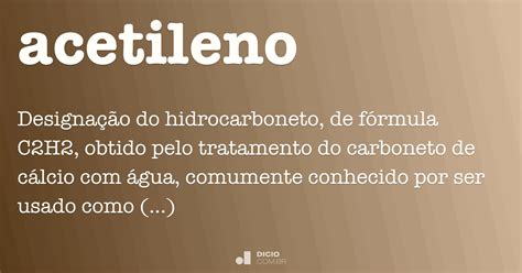 Acetileno Dicio Dicionário Online De Português