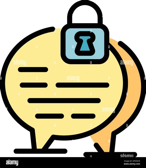 Encrypted Chat Icon Outline Encrypted Chat Vector Icon For Web Design