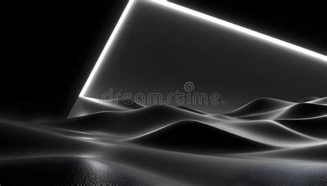 Abstract Monochromatic Landscape With Glowing Frame Stock Illustration Illustration Of Subtle