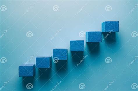minimalist design featuring a sequence of blue rectangular blocks on