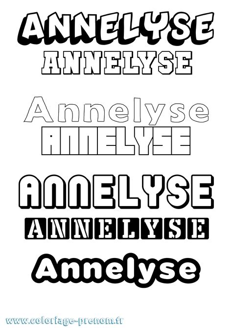 Coloriage Du Prénom Annelyse à Imprimer Ou Télécharger Facilement