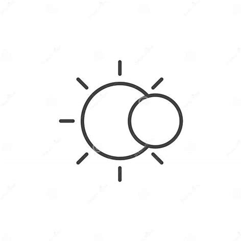 Eclipse Icon Set Solar Or Moon Eclipse Vector Symbol In Black Filled