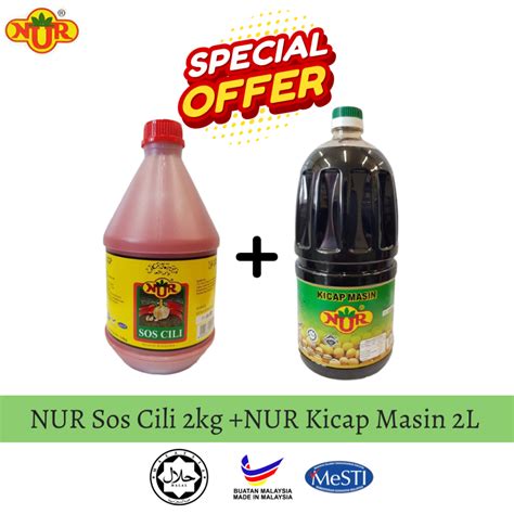 Nur Kicap Masin 2 Liter And Sos Cili 2kg Shopee Malaysia