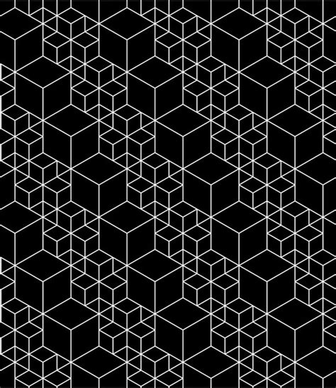 Premium Vector Regular Contrast Textured Endless Pattern With Cubes Continuous Black And