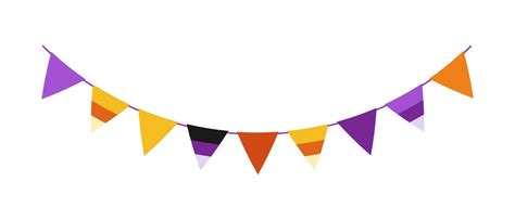 Colorful Halloween Bunting Flags Garland With Triangular Flags Decor