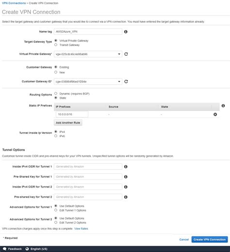 Connect Aws Vpc And Azure Vnet Using Native Site To Site Vpn Without
