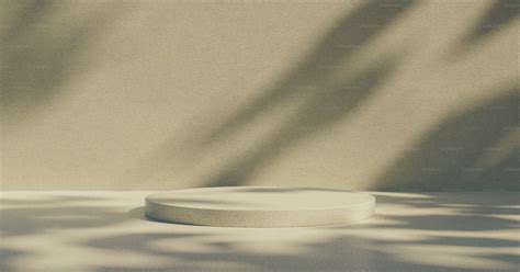 나뭇잎의 그림자와 함께 태양에 의해 조명되는 제품 프리젠테이션을 위한 콘크리트 스탠드 3d 렌더링 사진 Unsplash의 디자인 이미지