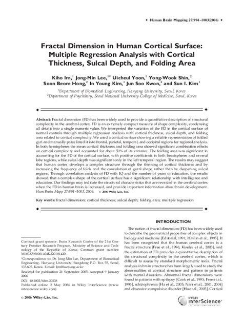 pdf fractal dimension in human cortical surface multiple regression
