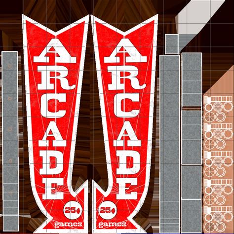 vintage arcade games marquee 3d model turbosquid 1635551