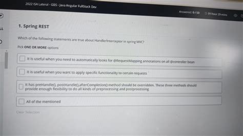Solved Spring RESTWhich Of The Following Statements Are True Chegg