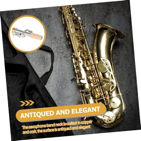 Straight Curved Sax Neck Set Soprano Alto Brass Copper Cork Saxophone