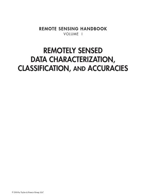 Remotely Sensed Data Characterization Classification And Accuracies