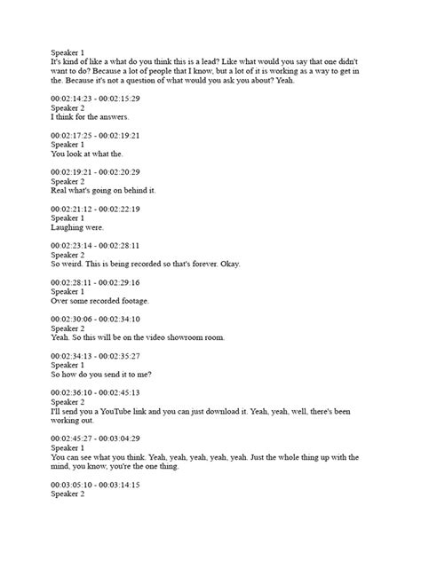 Pre Script Interview 2 Pdf