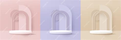 배경 벡터 디자인의 그림자가 있는 제품 프레젠테이션 브랜딩 및 패키징 프레젠테이션 스튜디오 스테이지를 위한 코스메틱 배경 및 세트 프리미엄 연단 디스플레이 프리미엄 벡터