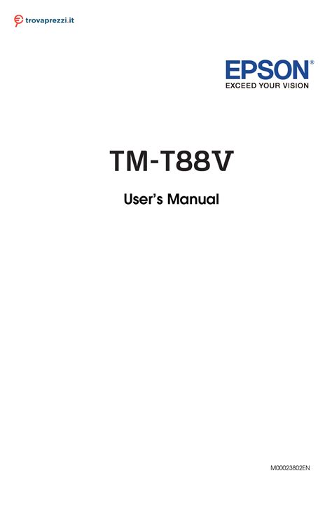 Epson Tm T88v Pos Receipt Printer User Manual