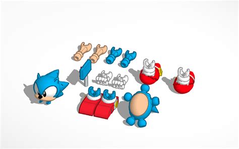 3d Design Sonic Figure Tinkercad