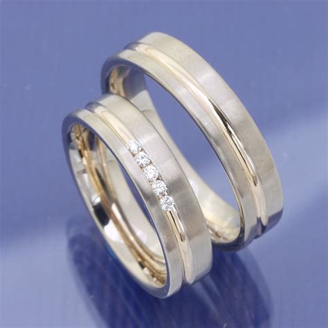 Eheringe Shop Bicolor Eheringe Aus 600 Platin 585 Rotgold P7074022