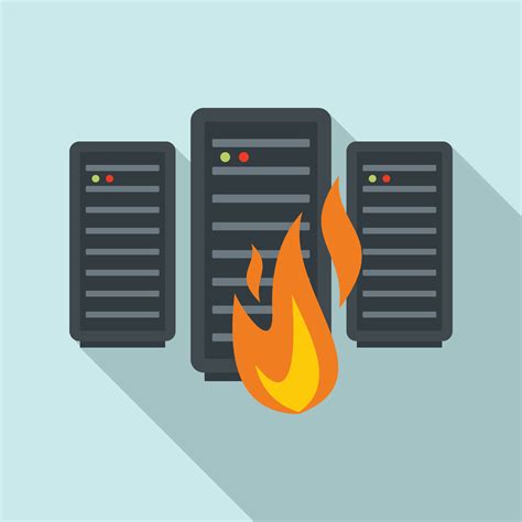 Server Firewall Icon Flat Style 14622436 Vector Art At Vecteezy