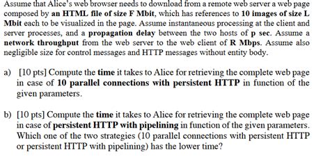 solved assume that alice s web browser needs to download