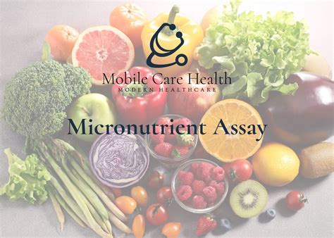 The Cma Cellular Micronutrient Assay Testing Mobile Care