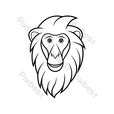 ภาพการออกแบบหัว Babon 1 เทมเพลต แบบ Eps ดาวน์โหลดฟรี Pikbest