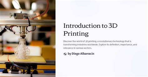 Introduction To D Printing