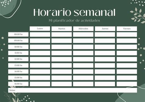 Horario Plantillas Horarios Horarios Para Imprimir Fuentes De