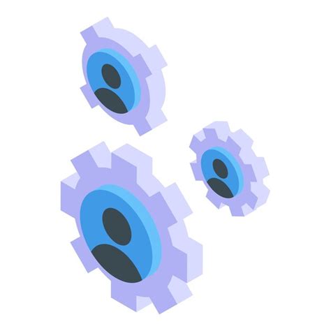Premium Vector Management Gear System Icon Isometric Vector Business Company Finance Report