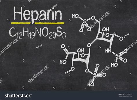 Blackboard Chemical Formula Heparin Stock Illustration 223966231