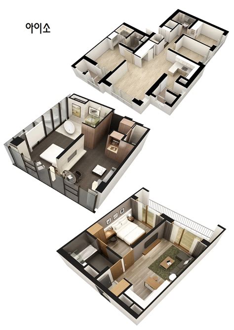 아파트 오피스텔 분양 전문 아이소 평면cg 제작 크몽