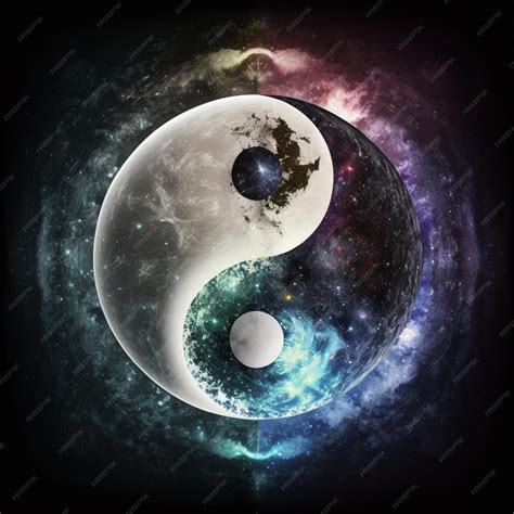 Premium Photo A Colorful And Colorful Yin Yang Symbol Is Shown With