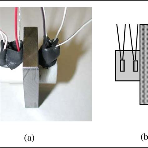 a constrained sample prior to testing and b schematic of setup