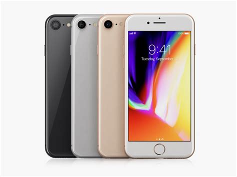 Apple Iphone 2017 2018 Set All Colors 3d Model 75 3ds C4d Fbx Ma