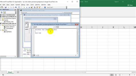 Aplikasi Sederhana Dengan Excel Vba Dss 1 Membuat Layout Userform Youtube