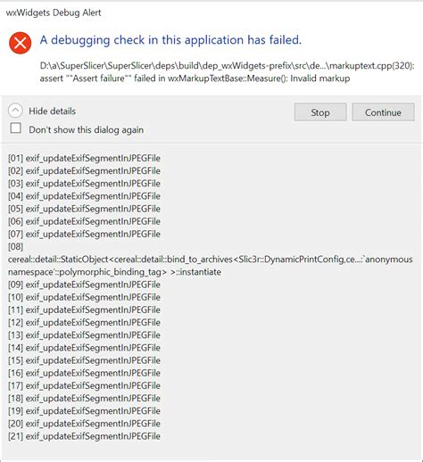Wxwidgets Debug Alert When Closing · Issue 1837 · Supermerillsuperslicer · Github Wxwidgets Debug Alert When Closing · Issue 1837 · Supermerillsuperslicer · Github