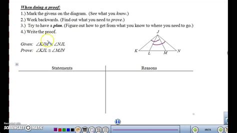 Geometry Unit 2 08 Statementreason Proofs Youtube
