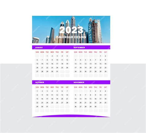 Premium Vector Modern Digital Calendar Design Template