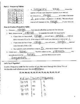 Statistics Unit Packet Answer Key 6th Grade By Tresa Westcott TPT