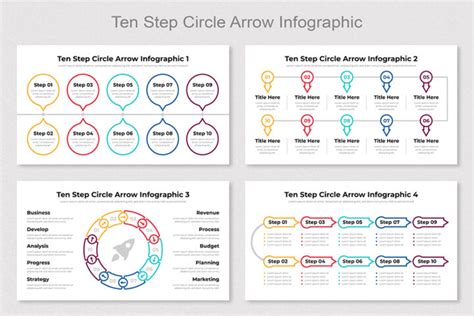 Step Circle Arrow Infographic Template Mighty Slide