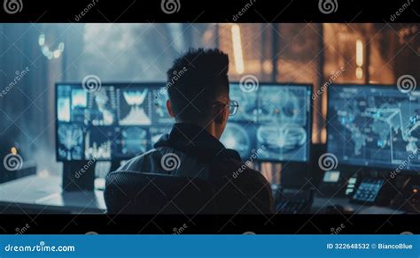 skilled programmer coding engineering code while sitting at computer